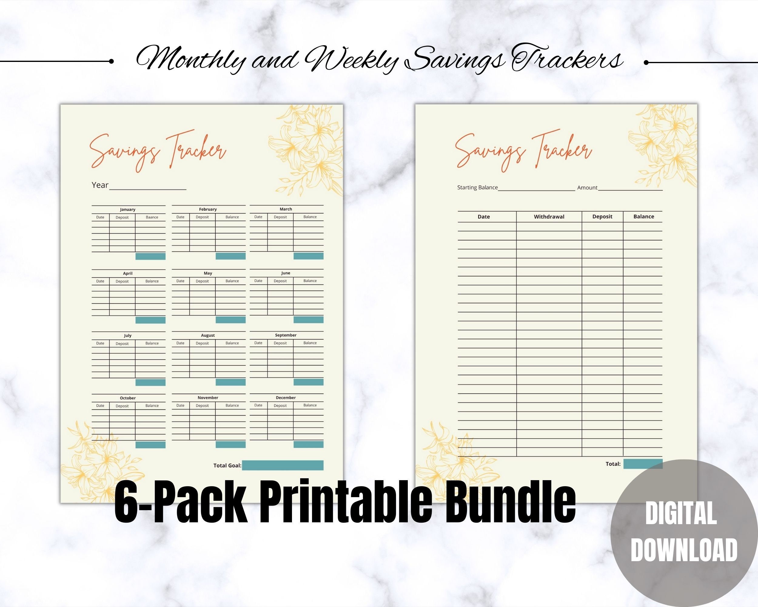 Budget Planner Printable, Income Tracker, Finance Planner, Printable ...