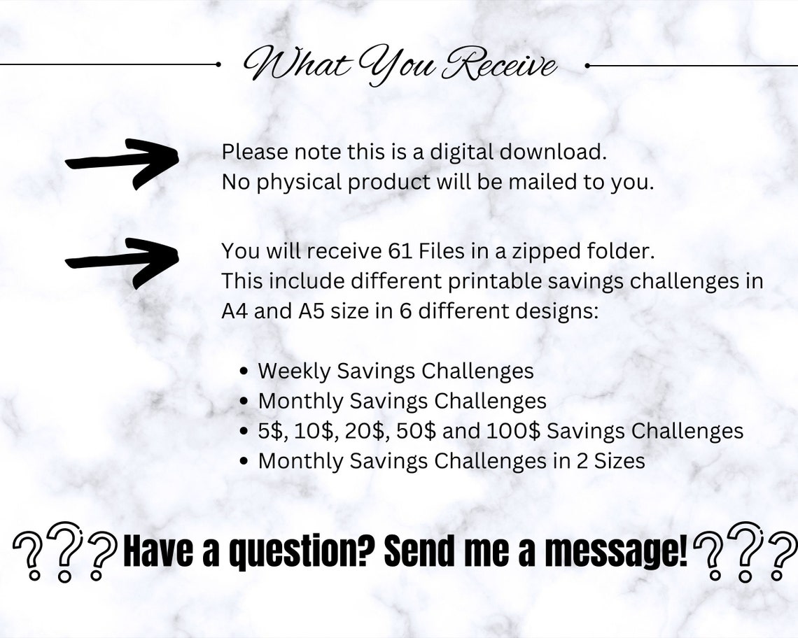 Savings Challenge Printable, Savings Challenge Bundle, A4 Savings ...