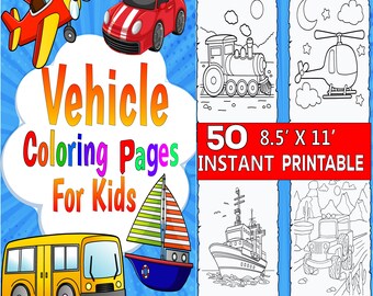 Cars & Trucks Coloring Page, Printable Vehicle Themed Activities for ...