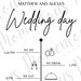 Wedding Day Timeline Sign Digital Template- 1 per Page, 18" X 24 ...