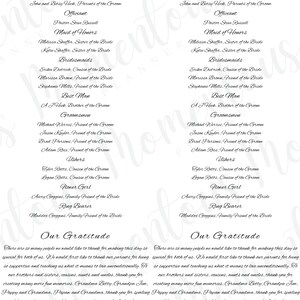 Wedding Ceremony Program Digital Template- 2 per Page, 11" X 8 1/2 ...