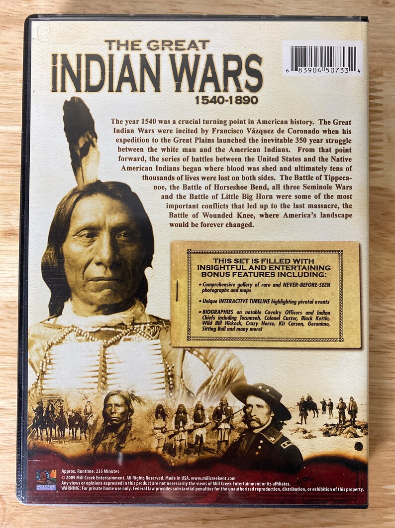 The Great Indian Wars 1540-1890 (DVD) - Etsy