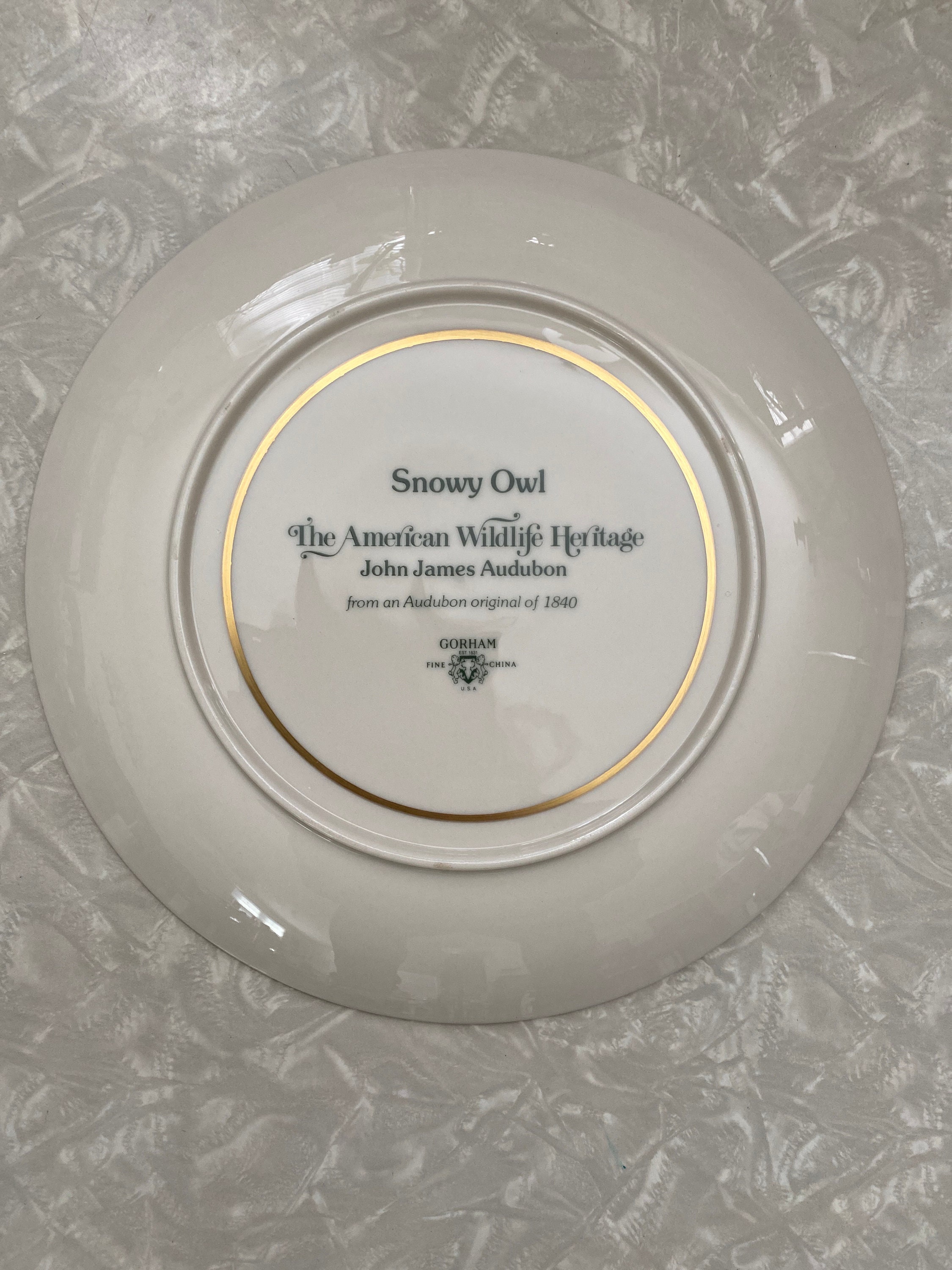 Snowy Owl Plate - John James Audubon - Etsy