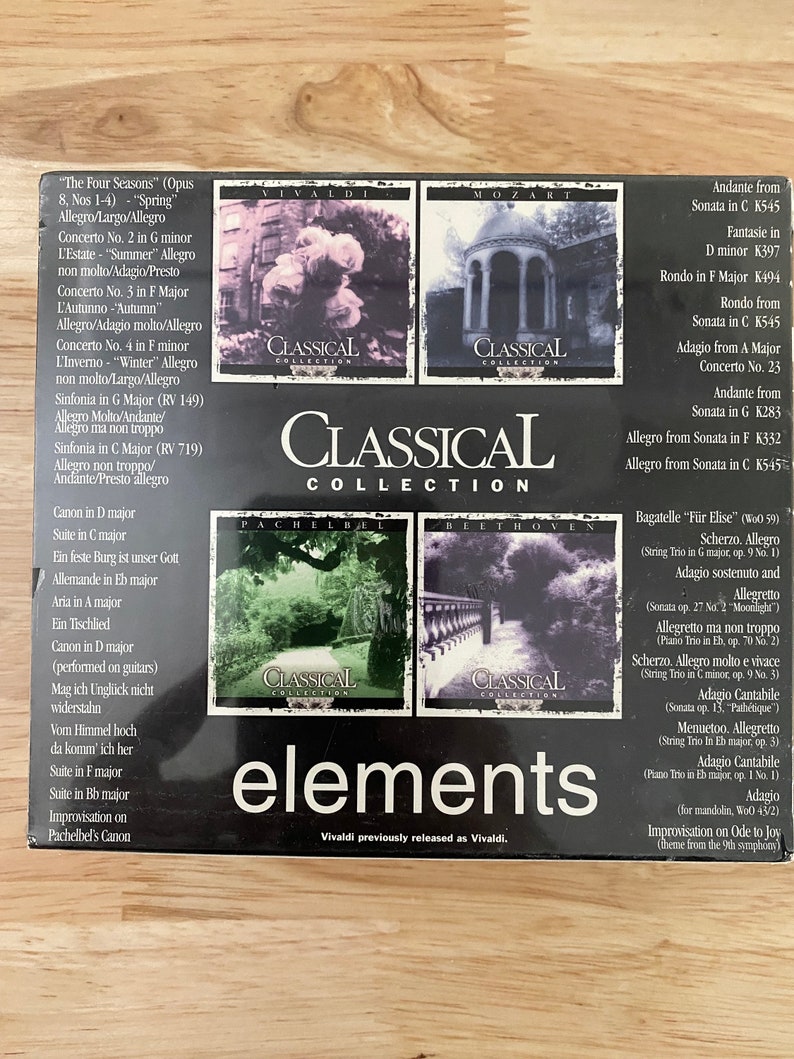 Classical Collection: Vivaldi, Mozart, Pachelbel, Beethoven 4 Cds - Etsy