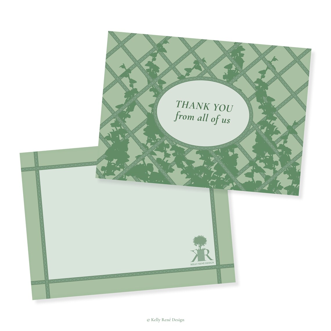 Thank You From All of Us | Ivy Trellis Series - Flat Cards & Envelopes ...