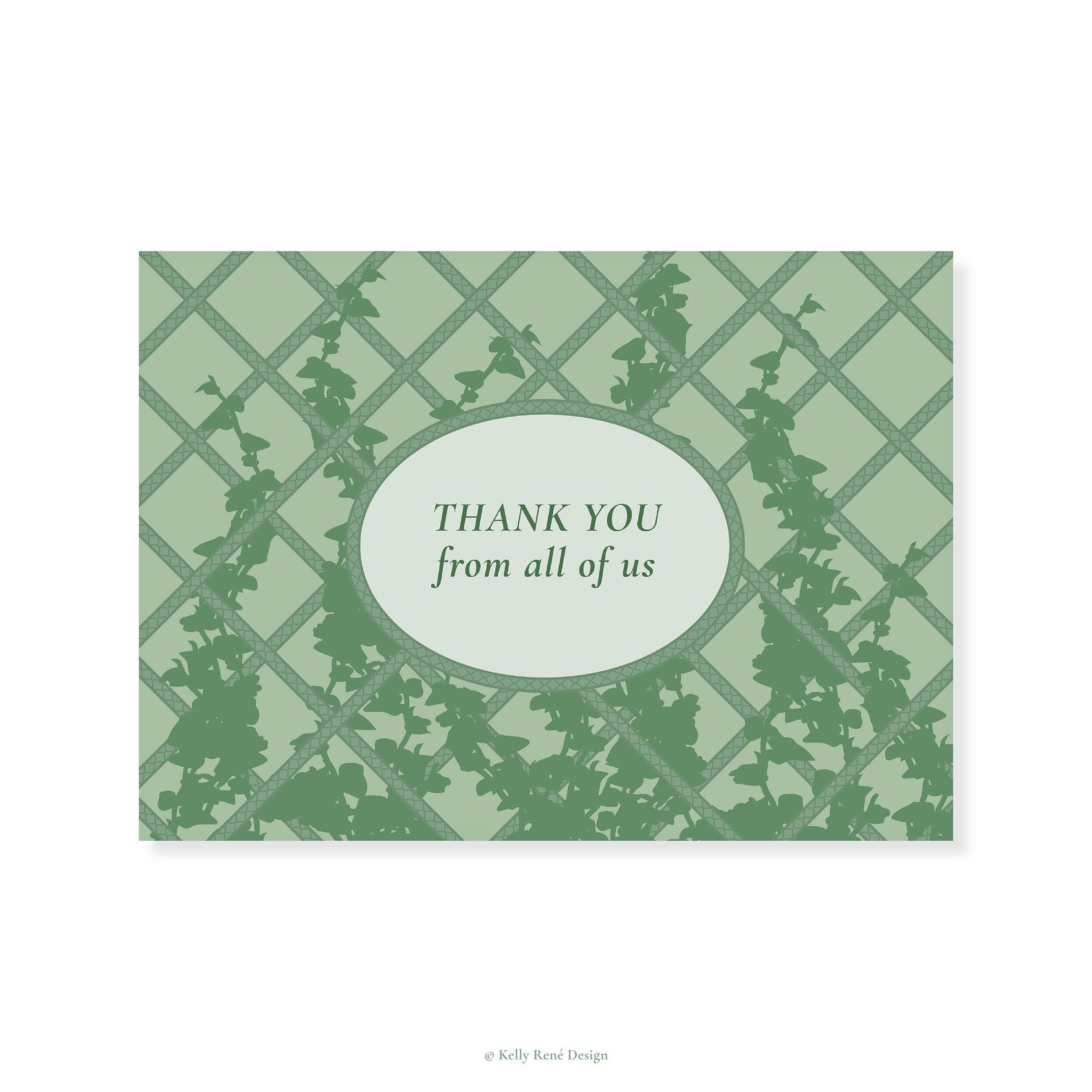 Thank You From All of Us | Ivy Trellis Series - Flat Cards & Envelopes ...