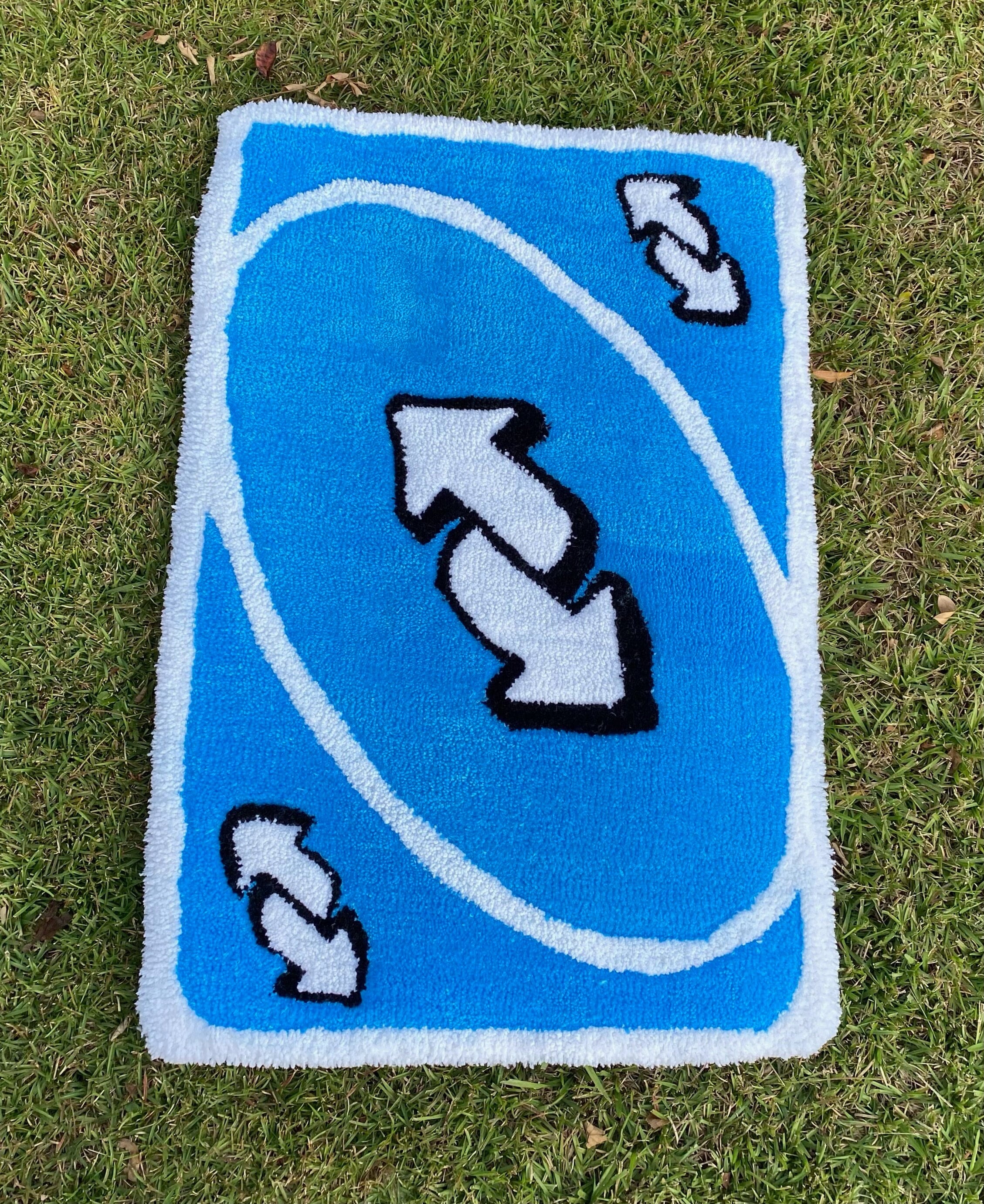 Handmade Tufted Uno Reverse Card Rug Tufted Rug Rug Home - Etsy