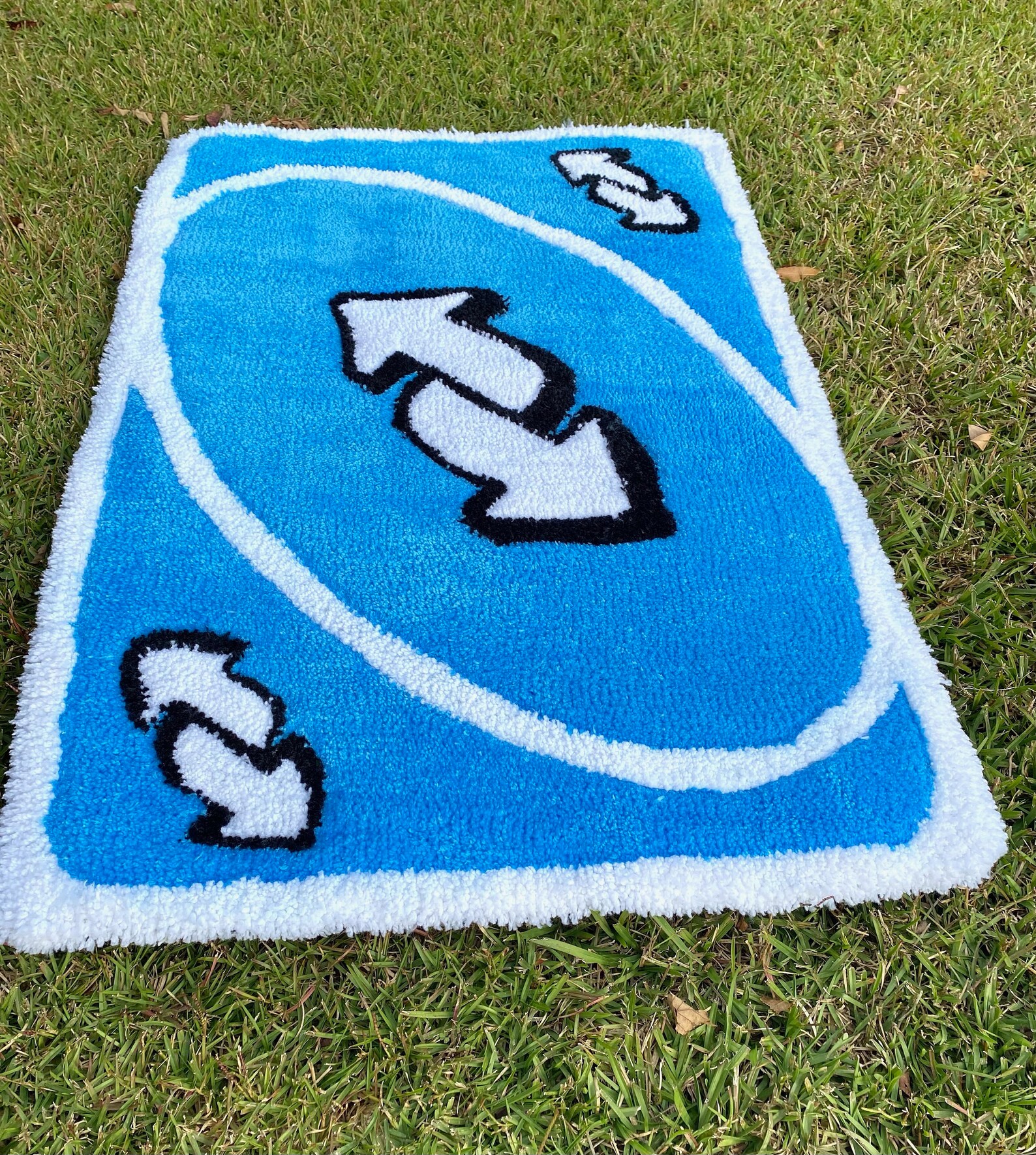 Handmade Tufted Uno Reverse Card Rug Tufted Rug Rug Home - Etsy