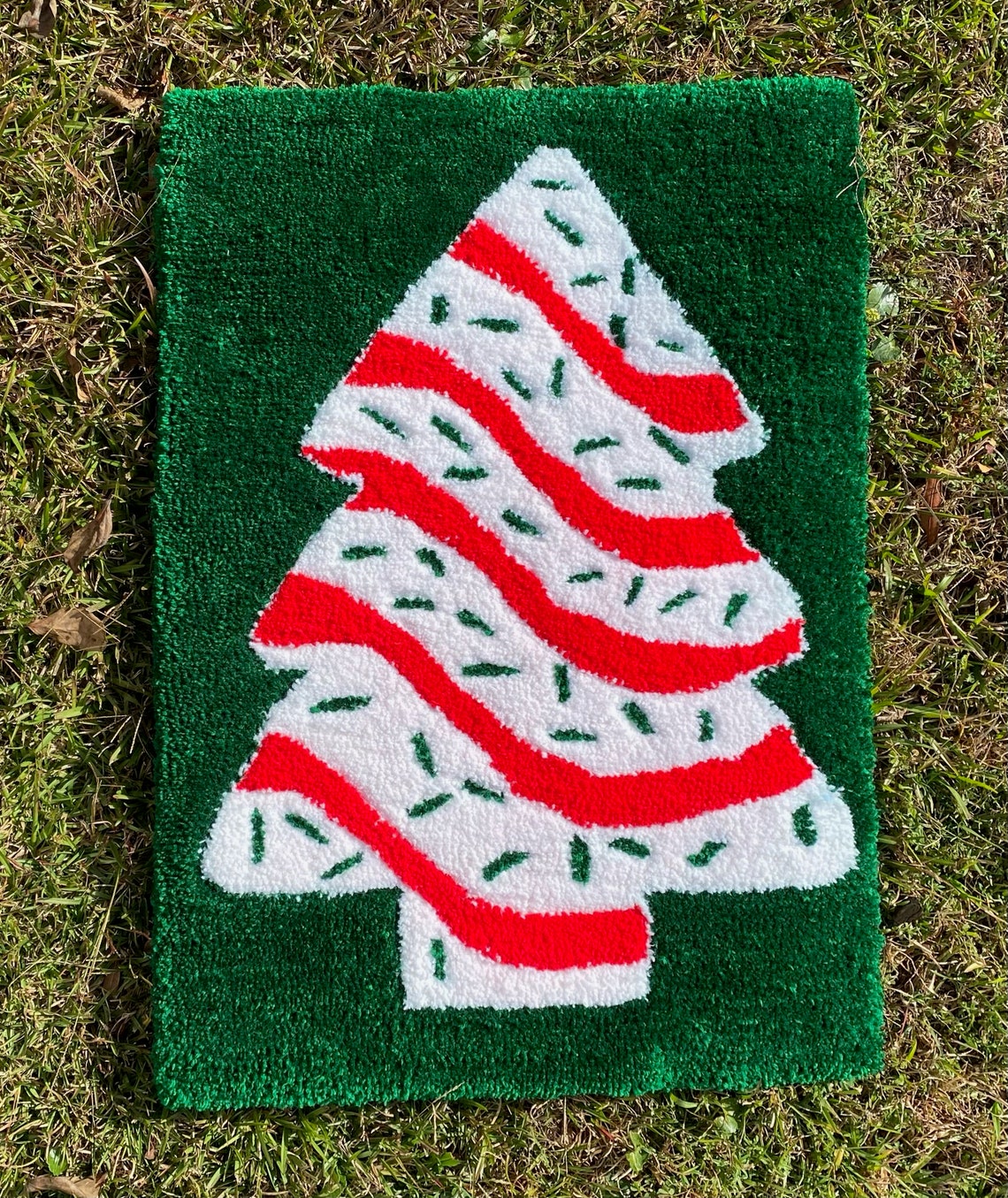 Handmade Tufted Christmas Tree Cake Rug Tufted Rug Rug - Etsy