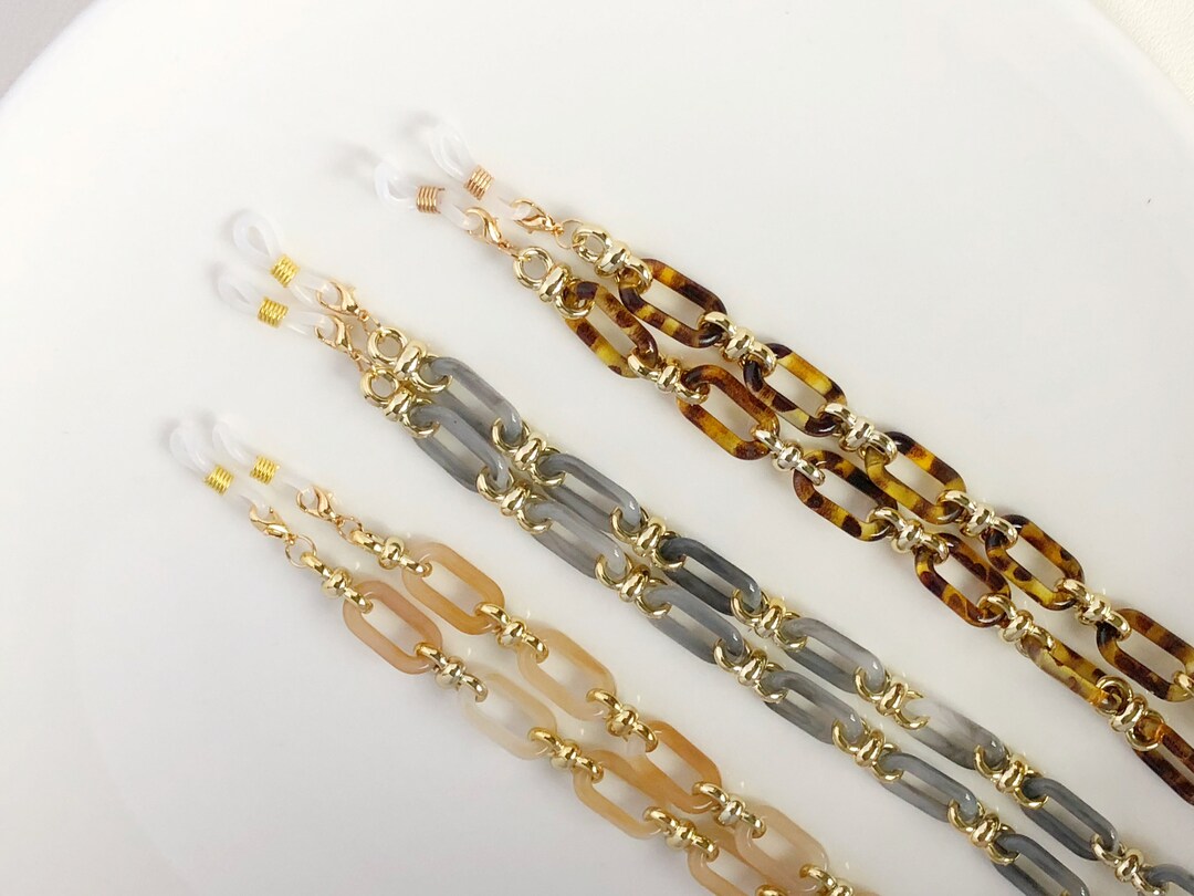 Tortoise Shell Mask Chain Glasses Chain Summer Sunglasses - Etsy