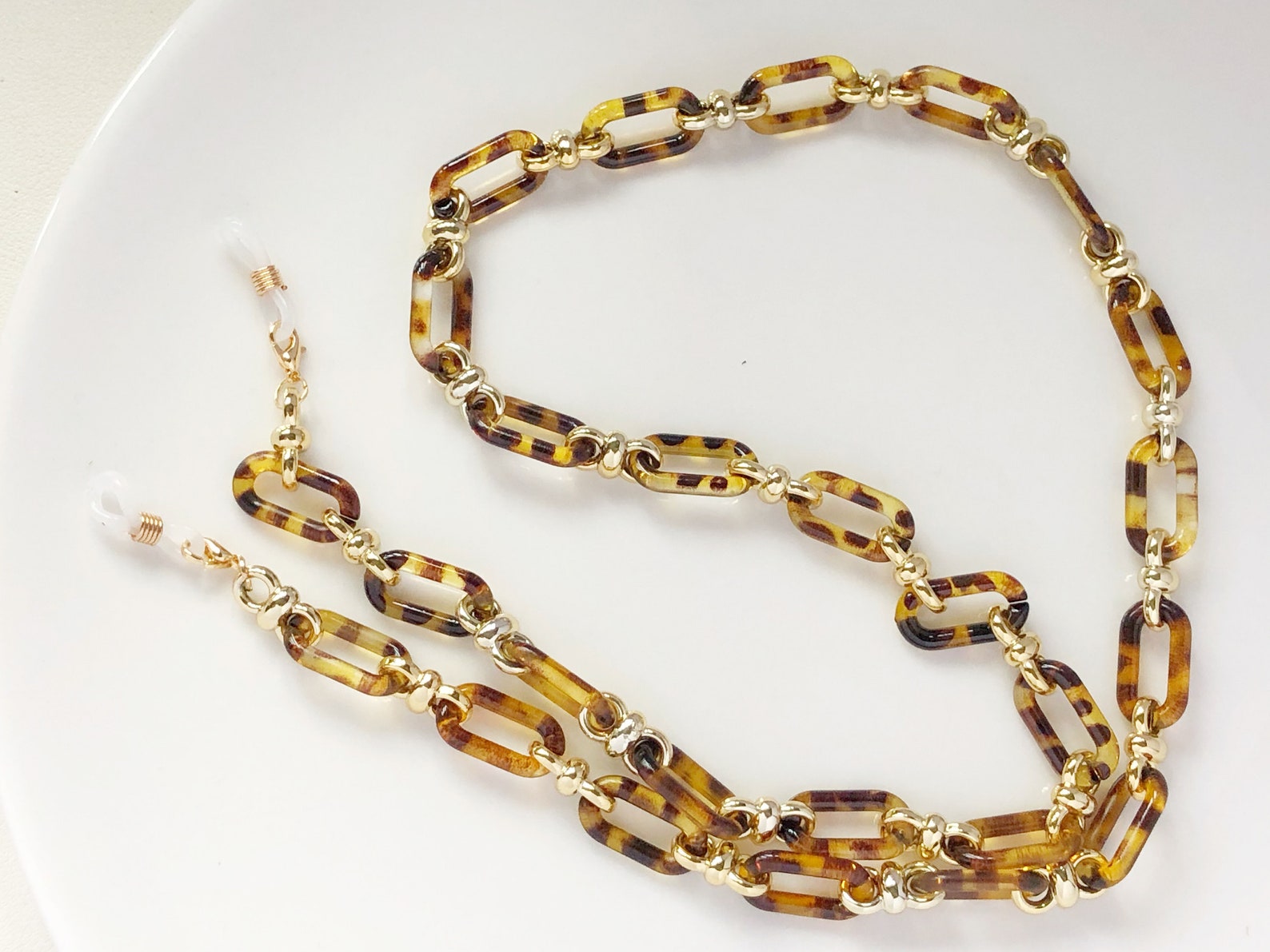 Tortoise Shell Mask Chain Glasses Chain Summer Sunglasses - Etsy UK