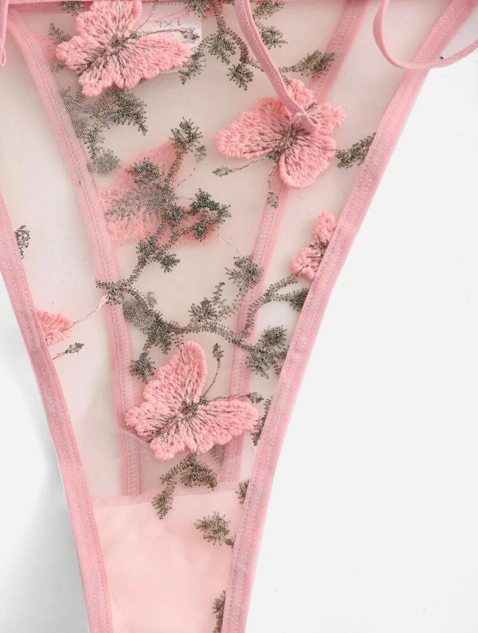Plus Size Floral Mesh Lingerie Set Etsy