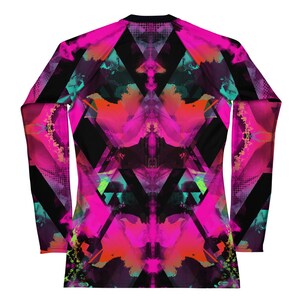 Pink Rash Guard Cybergoth Space Top Cyberpunk Shirt Sci Fi - Etsy