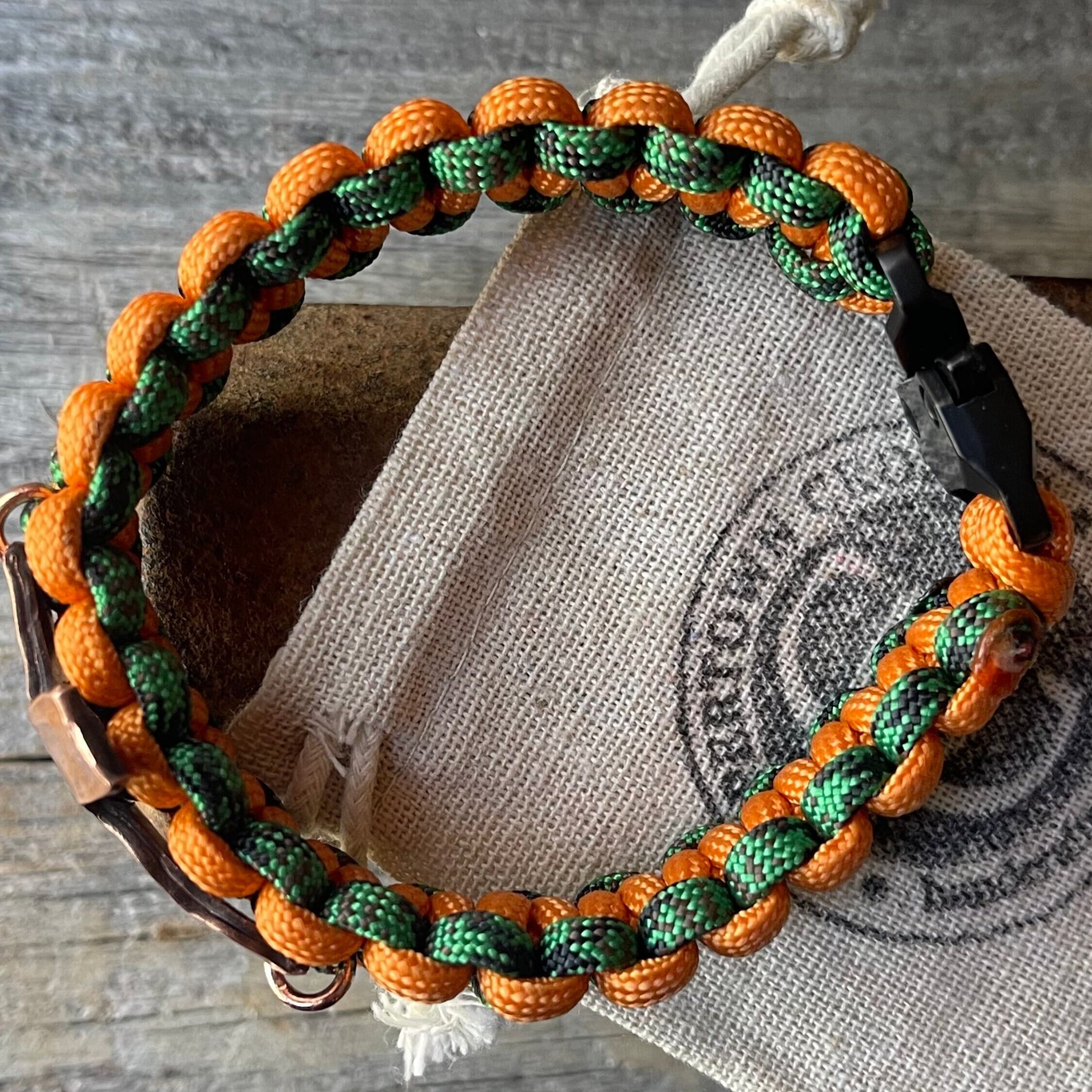 Custom Paracord Bracelet-solid Copper Cross-unique Handmade Jewelry ...