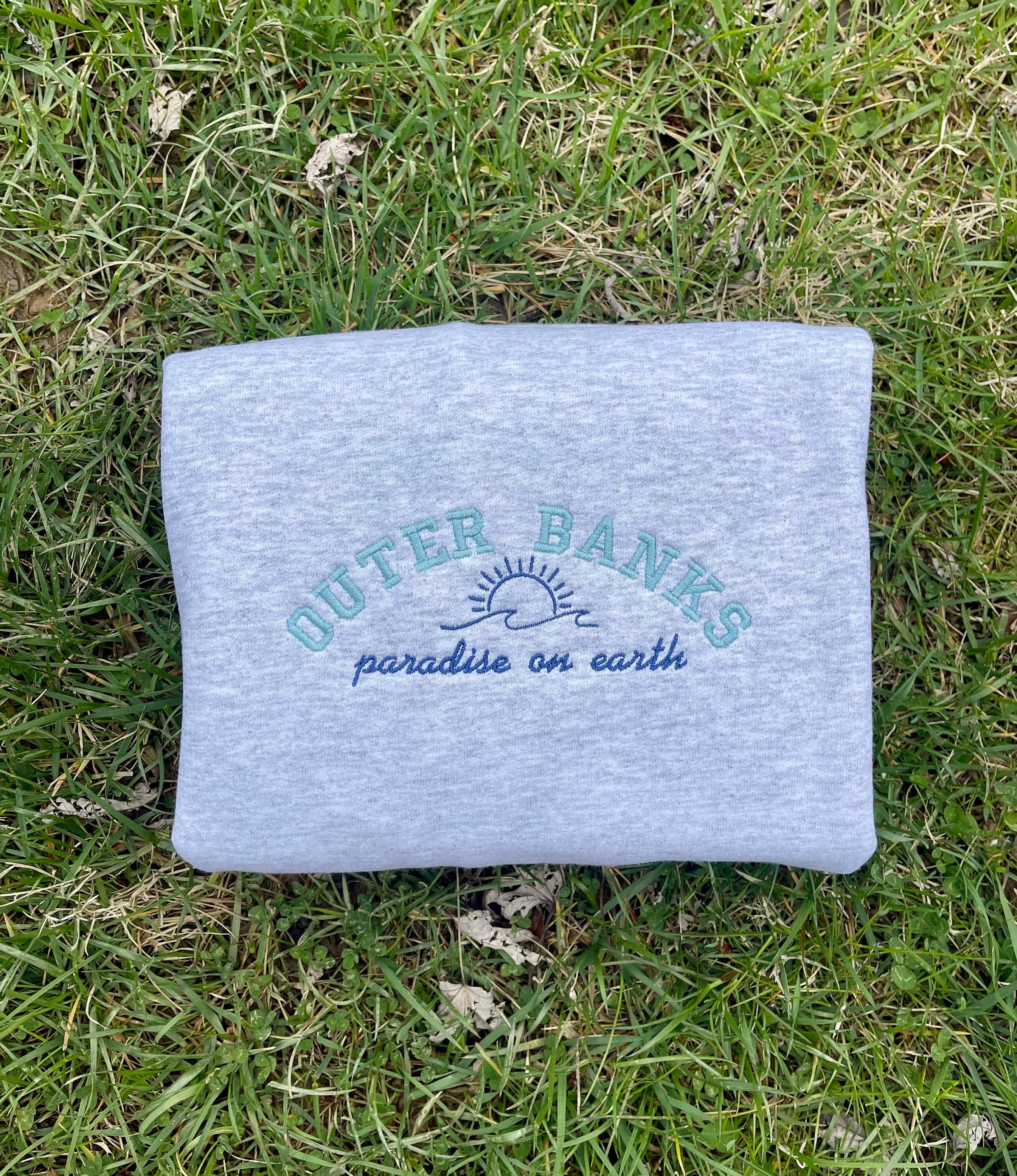 Outer Banks North Carolina Embroidered Crewneck Sweatshirt, Outerbanks ...