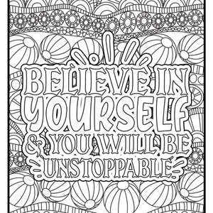 Coloring Pages-inspirational Quotes-50 Pages - Etsy