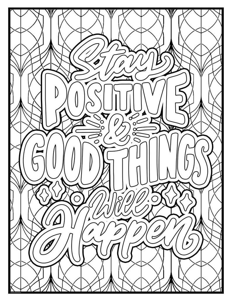 Coloring Pages-inspirational Quotes-50 Pages - Etsy