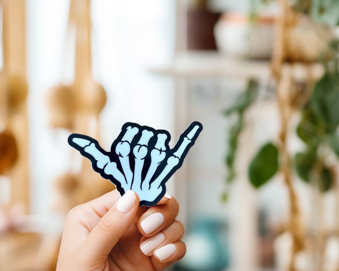 Skeleton Hand Sticker//vinyl Sticker//waterproof Sticker - Etsy