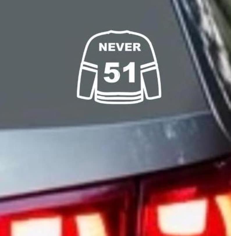 Never 51 Car Decal/window Decal/ - Etsy