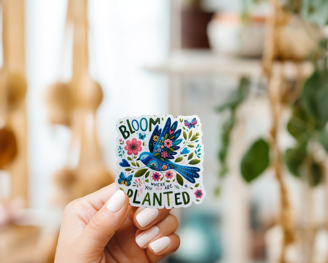 Bloom Where You Are Planted Sticker//vinyl Sticker//waterproof Sticker ...