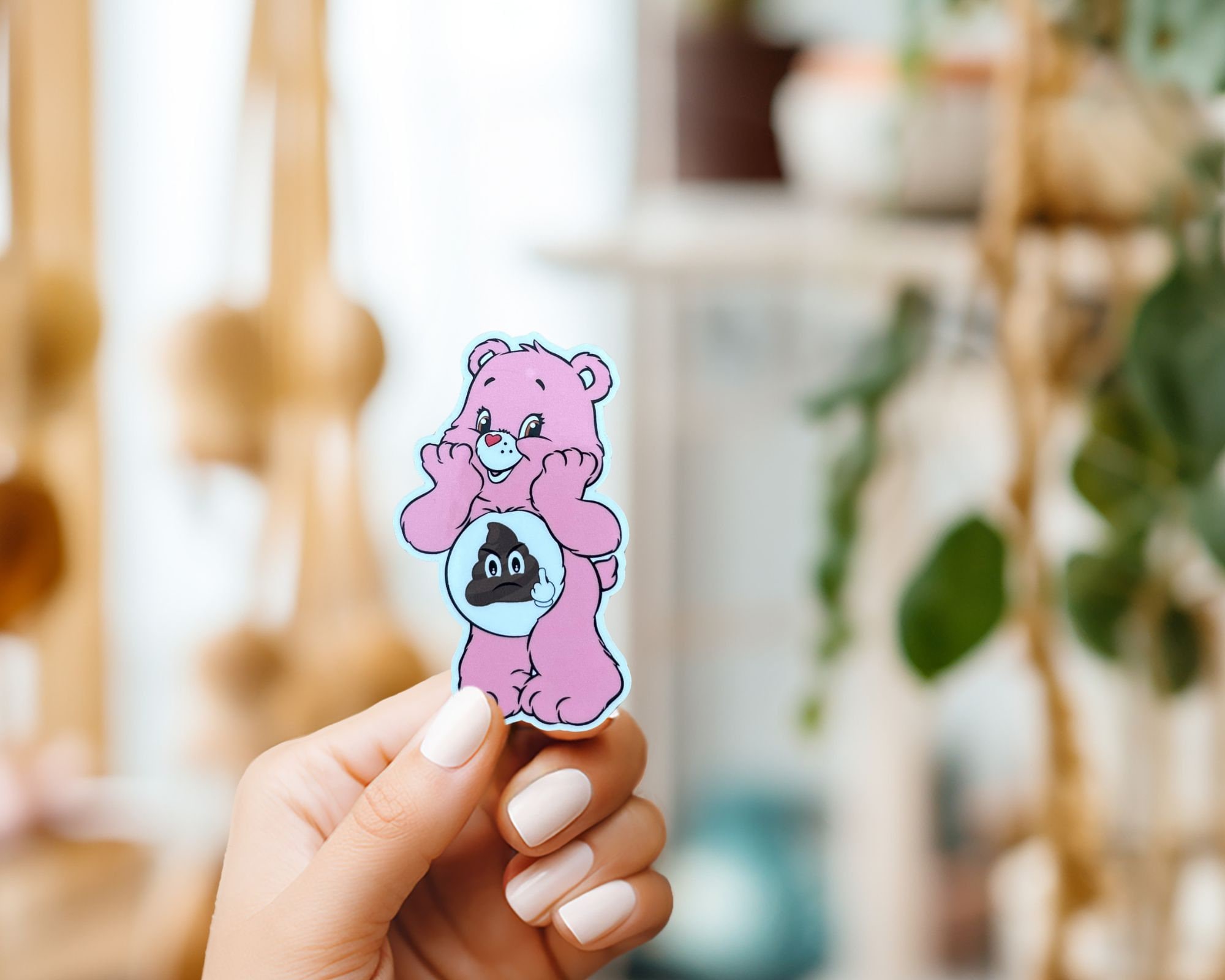 Poop Emoji Swear Bear Sticker//vinyl Sticker//waterproof Sticker// - Etsy
