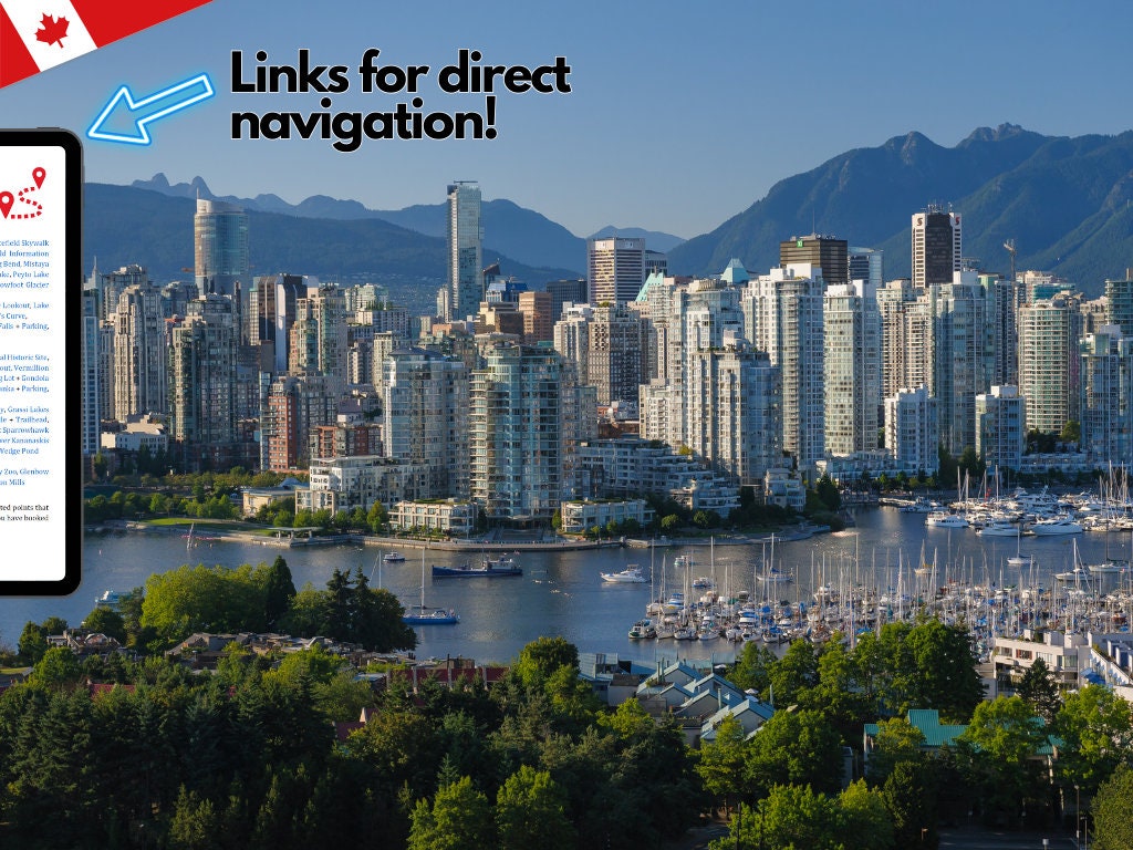 Itinerary for Canada (british Columbia, Alberta) // Digital Download ...