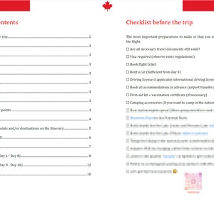 Itinerary for Canada british Columbia Alberta // Digital - Etsy