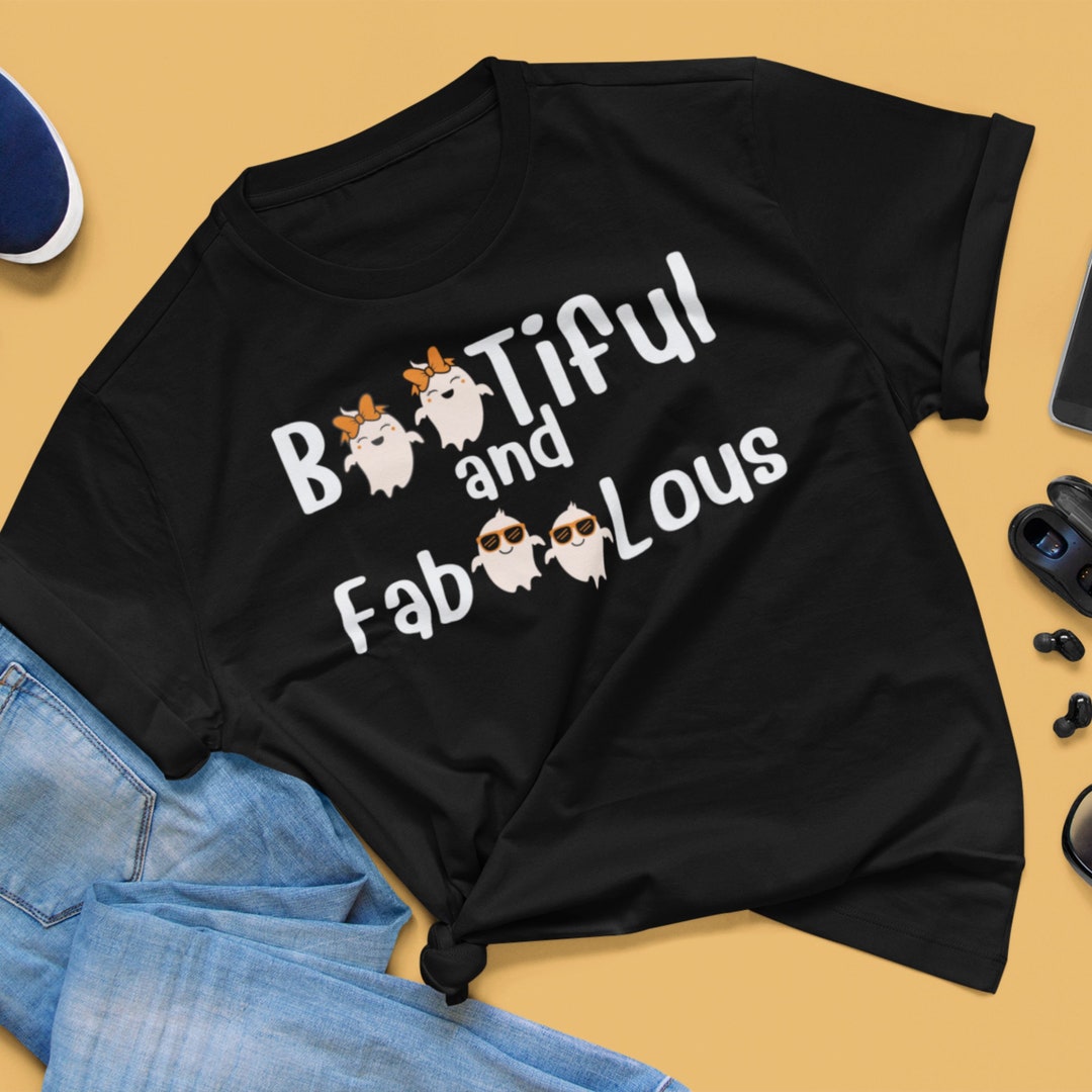 Bootiful and Faboolous Halloween Shirt, Cute Ghost Boo T-shirt, It's ...