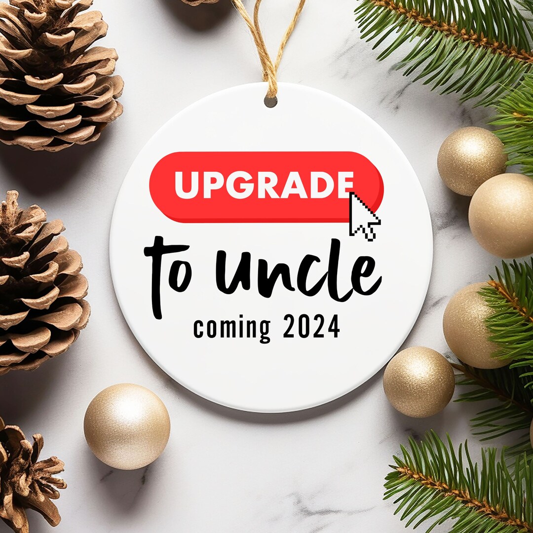Upgrade to Uncle Pregnancy Reveal Christmas Ornament, Customizable New ...