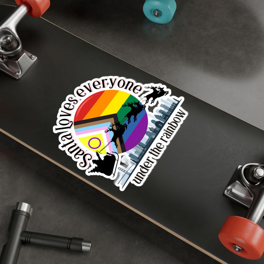 Lgbtq Sticker, Gay Pride Vinyl Decal, Lgbt Christmas Sticker, Equality ...