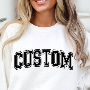 Custom Varsity SVG PNG, Custom College Font Svg, Custom Arched Text Svg ...