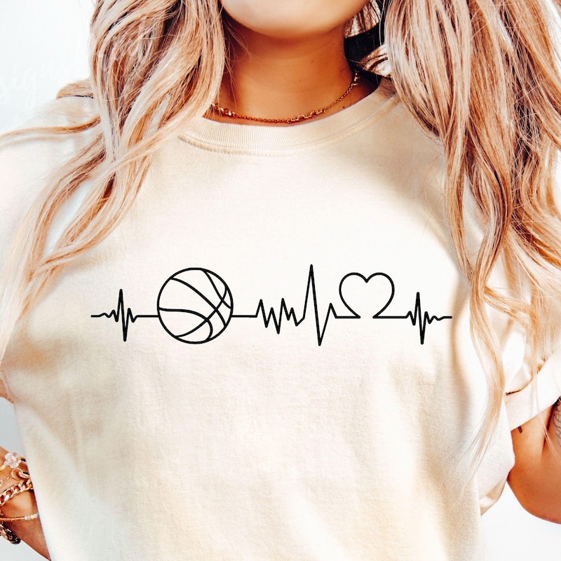 Basketball Heartbeat Svg - Etsy