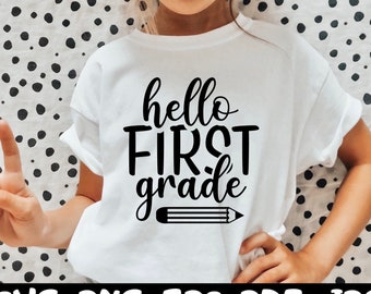 Hello First Grade SVG, 1st Grade SVG, Back to School Svg, 1st Grade Svg ...