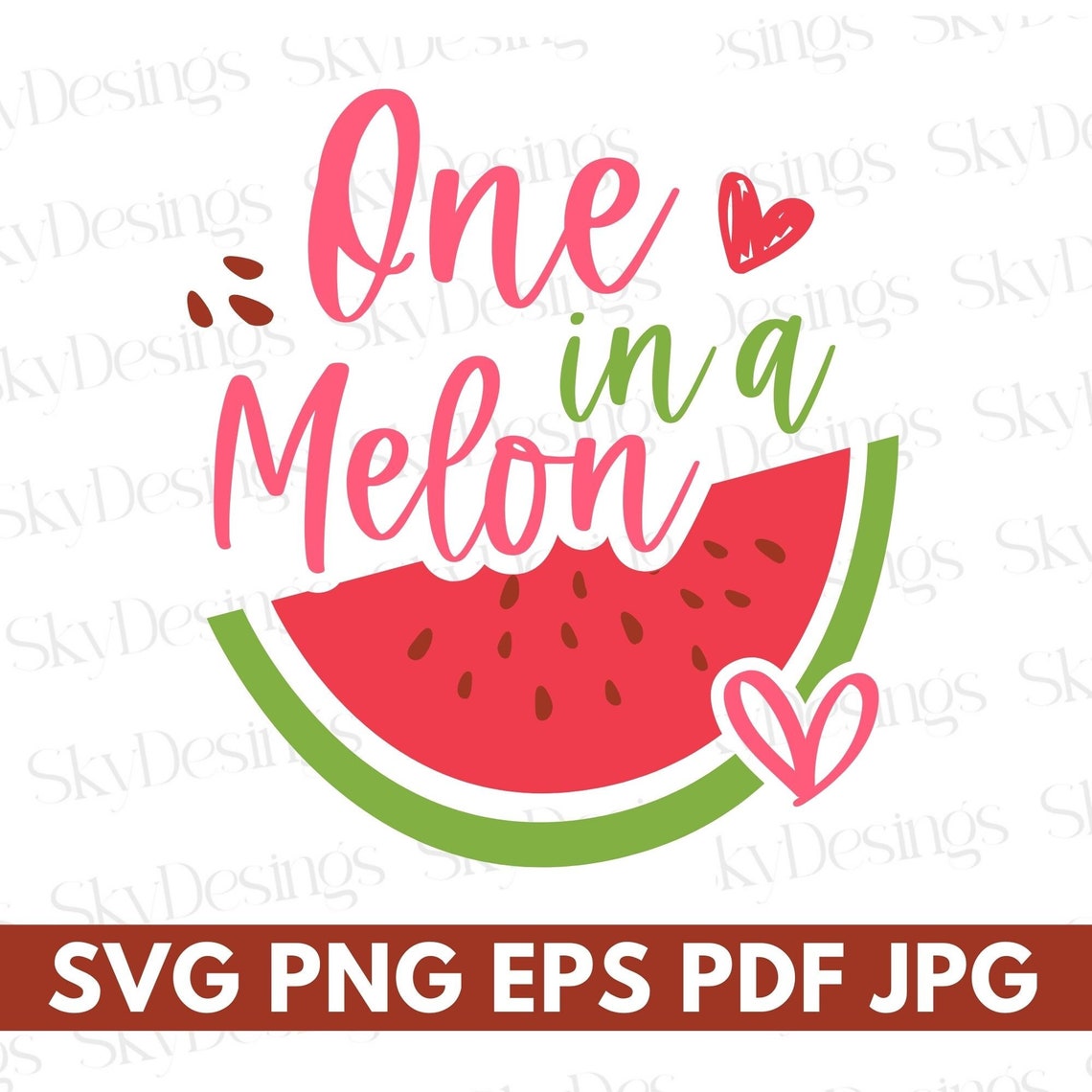 One in a Melon SVG, Watermelon SVG, Summer Svg, Vacation Svg ...