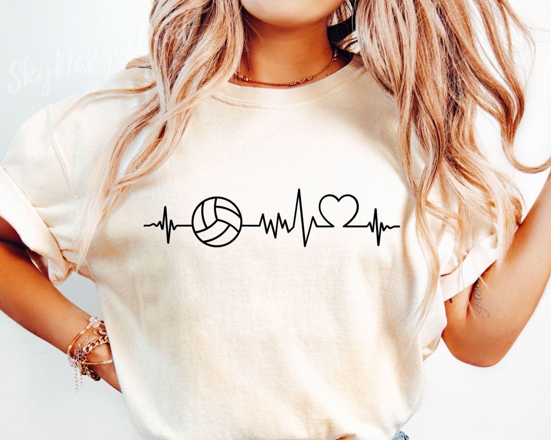 Volleyball Heartbeat SVG, Volleyball EKG Svg, Volleyball Svg ...
