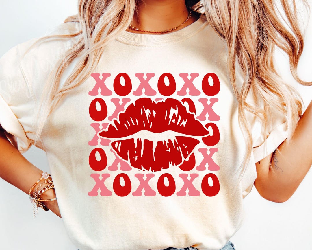 Hugs and Kisses SVG, Xoxo Lips SVG, Valentines Svg, Valentine Shirt Svg, Valentine Svg, Love Svg ...