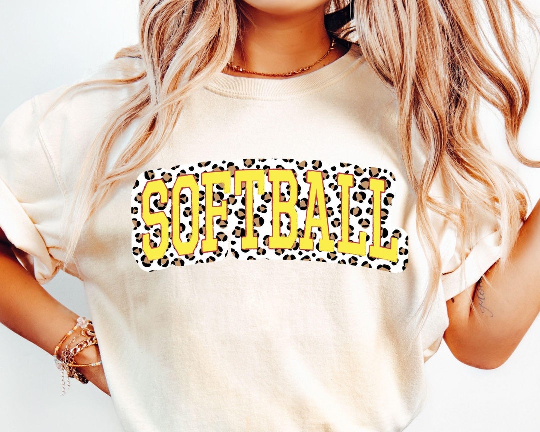 Softball PNG, Leopard Print PNG, Softball Shirt Png, Softball Mom Png ...