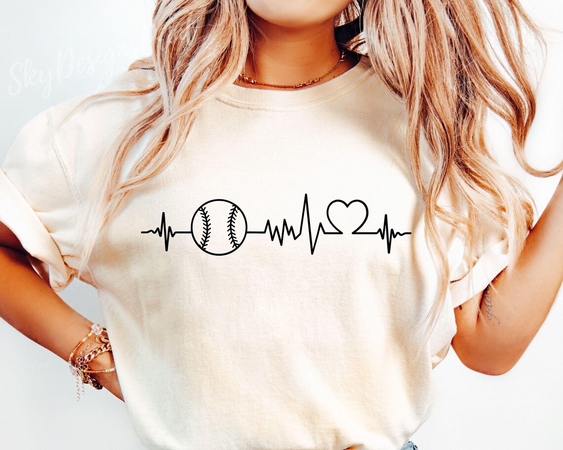 Baseball Heartbeat SVG, Baseball EKG Svg, Baseball Svg, Baseball Mom ...