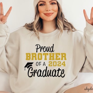 Proud Brother of a 2024 Graduate SVG, Brother Graduate Shirt SVG, Proud ...