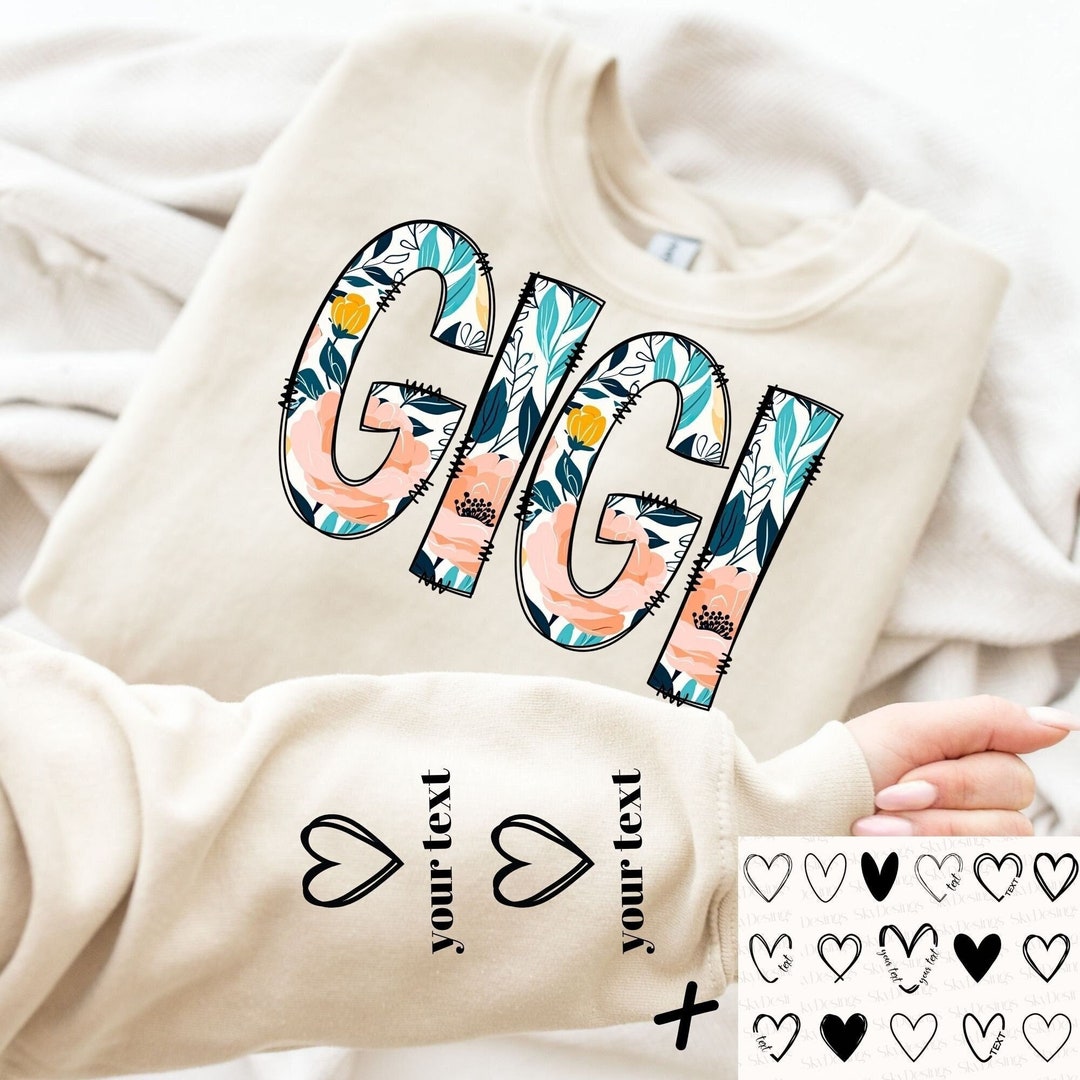 Gigi PNG, Floral Gigi PNG, Personalized Gigi, Gigi With Kids Names ...