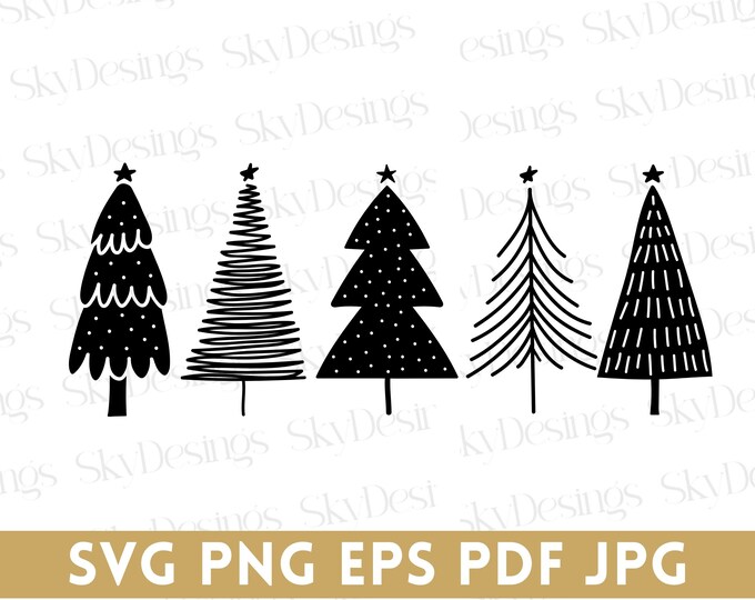 Christmas Tree SVG, Christmas Trees SVG, Merry Christmas SVG, Pine ...