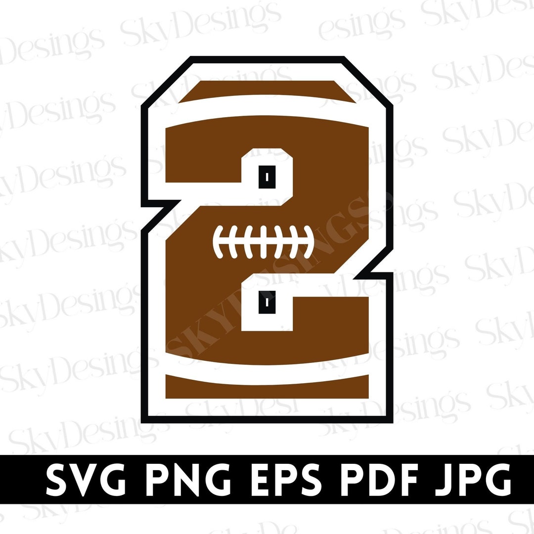Football Number Two Svg, Football SVG, Football Two Png, Football Mom ...