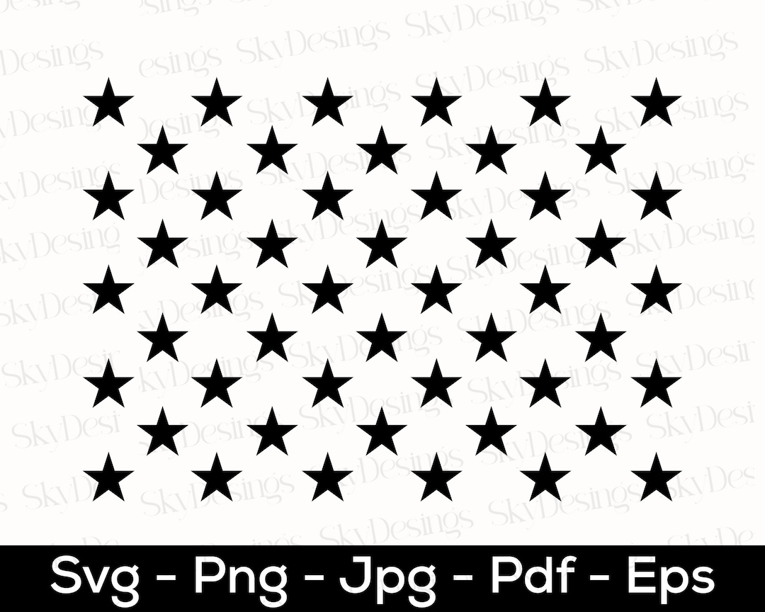 50 Stars American Flag SVG Clipart (digital Download) - Etsy
