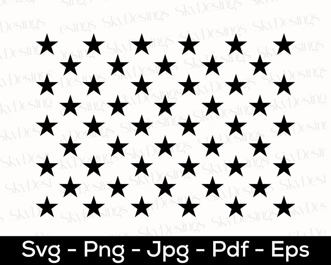 50 Stars American Flag SVG Clipart (digital Download) - Etsy