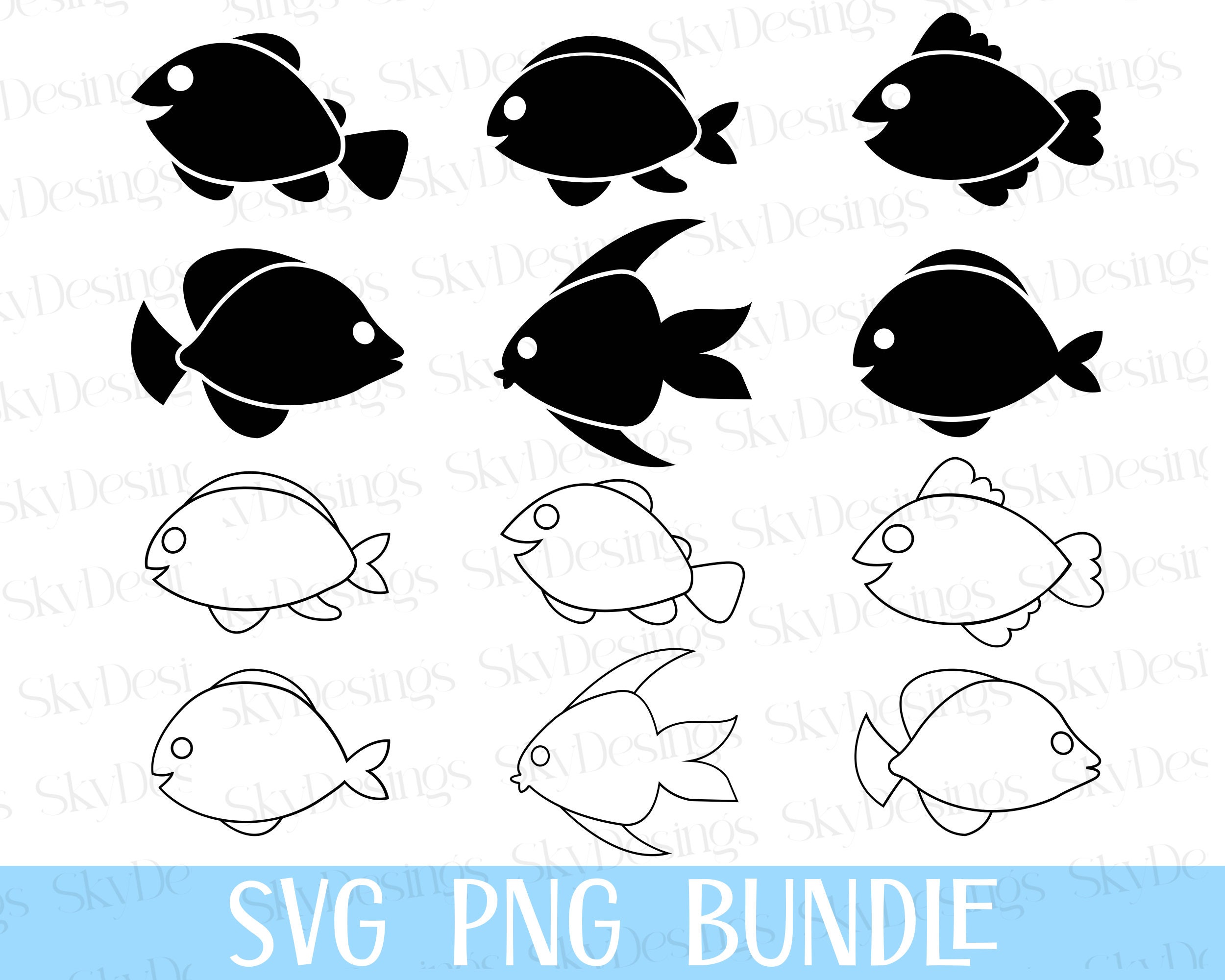 Fish SVG Fish Clipart Fishing Svg Fishes Svg Cute Fish - Etsy