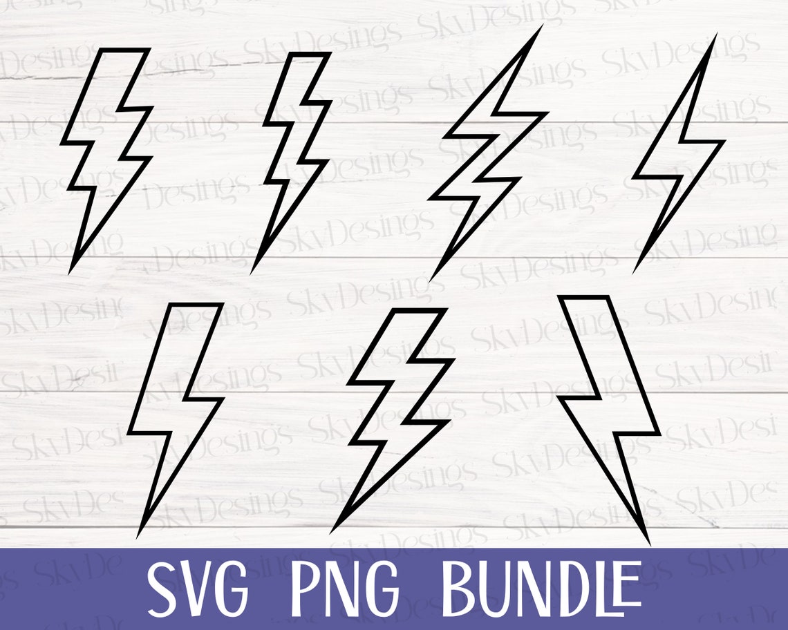 Lightning Svg Bundle Thunder Svg Lightning Bolts Svg - Etsy