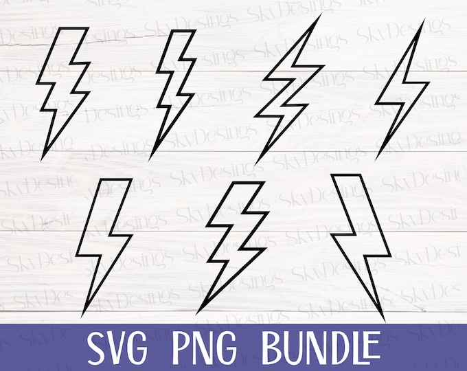 Lightning SVG, Thunder SVG, Lightning Strikes SVG, Lightning Clipart ...