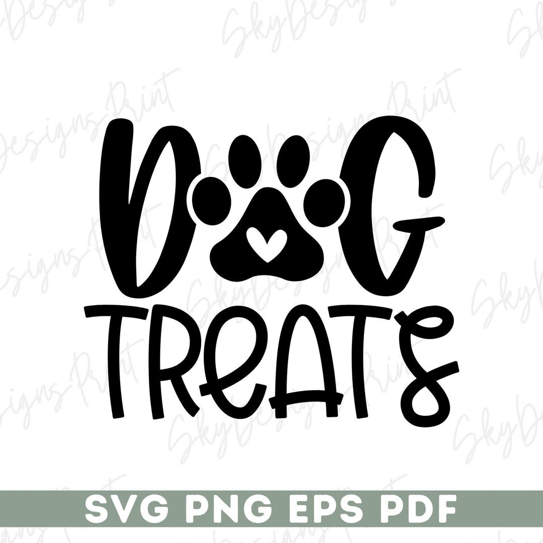 Dog Treats SVG, Dog Treat Jar Svg, Dog Paw Print Svg, Dog Treat Label ...
