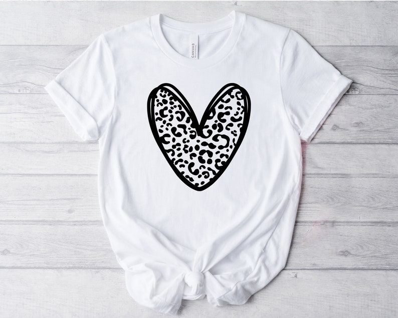 Leopard Heart Svg Hand Drawn Heart Svg Valentine Svg - Etsy