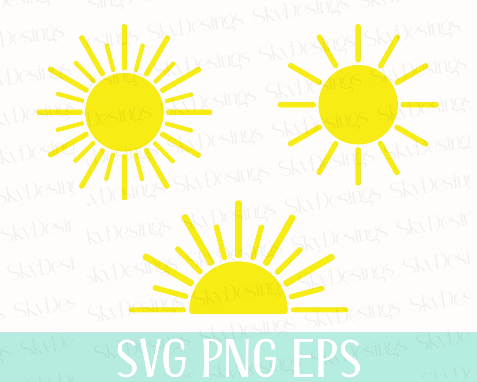 Sun SVG, Sunrise SVG, Sun Clipart, Half Sun Svg, Summer Sun Svg, Sun ...